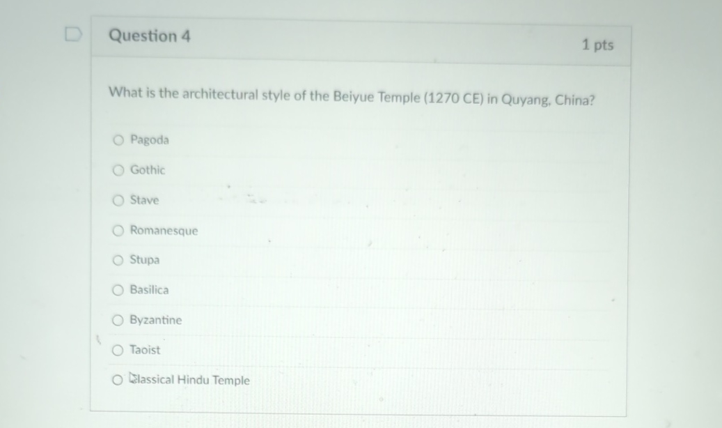 Solved Question 41 ﻿ptsWhat is the architectural style of | Chegg.com