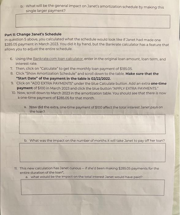 Solved ANALYZE: Understanding Amortization Janet just | Chegg.com