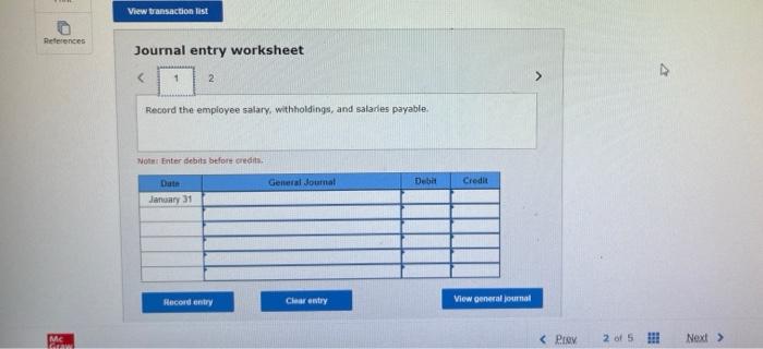 Exercise 8-9 (Algo) Record poyroll (LOB-3) yes. | Chegg.com