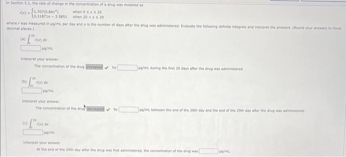 Solved In 5 ection 5.1, the rate of change in the | Chegg.com