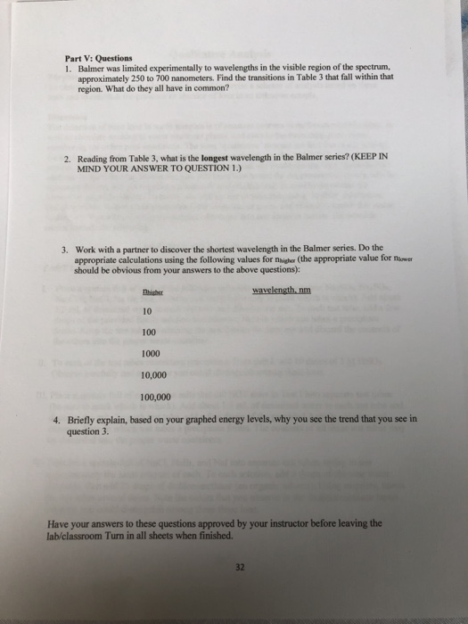 Solved Part I: Calculation of Energy Levels The allowed | Chegg.com
