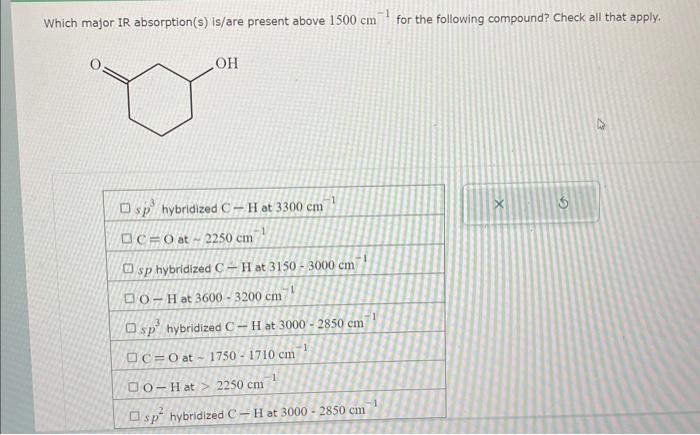 Solved Which major IR absorption(s) is/are present above | Chegg.com