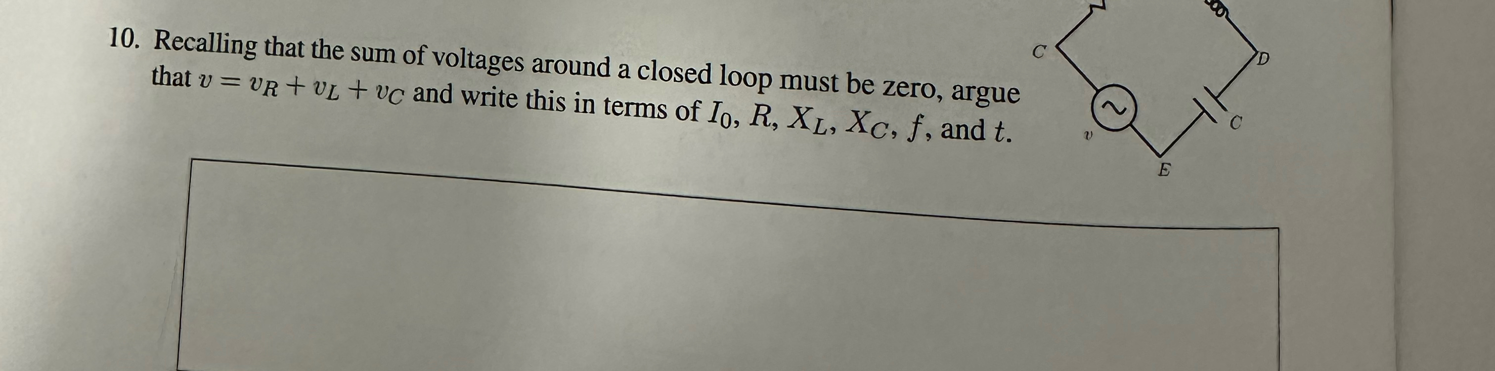 Recalling that the sum of voltages around a closed | Chegg.com