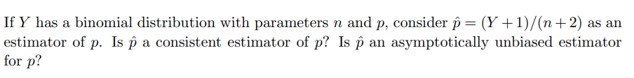 Solved If Y ﻿has a binomial distribution with parameters n | Chegg.com