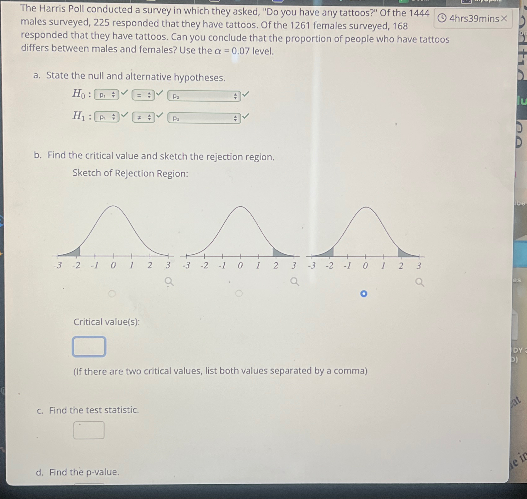 Solved The Harris Poll conducted a survey in which they | Chegg.com