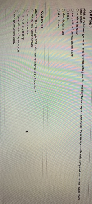 Solved QUESTION 7 Which of the following environments for | Chegg.com