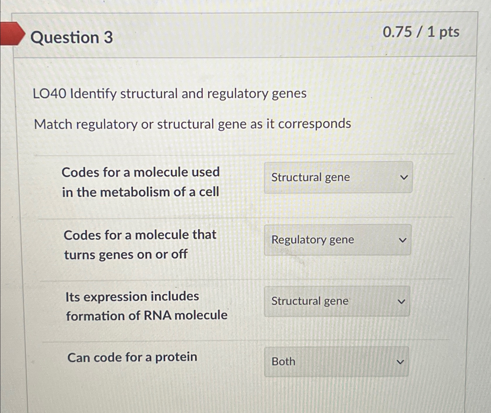 Solved Question 30.751ptsLO40 ﻿Identify structural and | Chegg.com