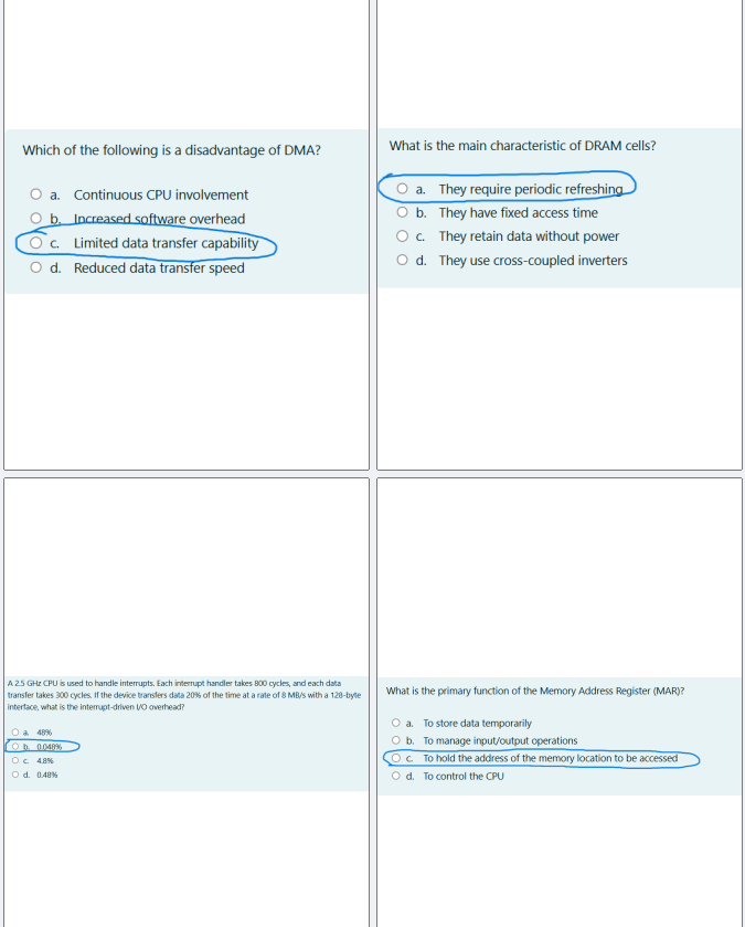 Solved Which of ﻿the following is ﻿a disadvantage of ﻿DMA?a. | Chegg.com