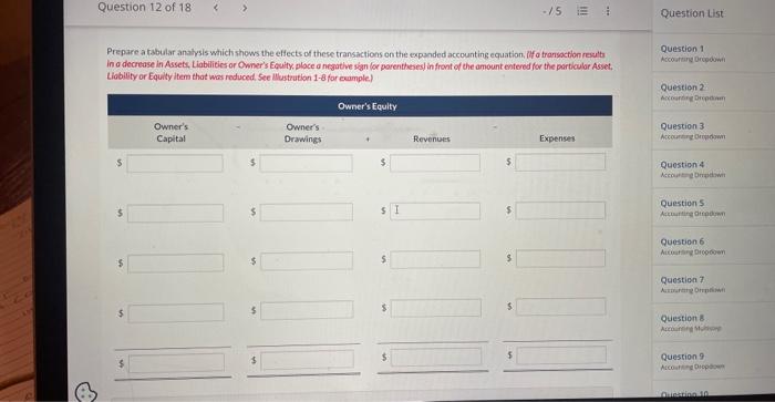 Solved Current Attempt in Progress Transactions made by A. | Chegg.com
