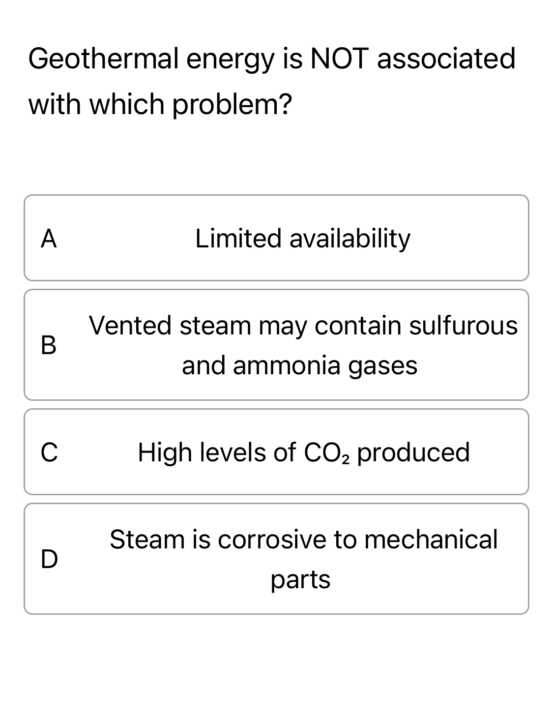 Solved Geothermal energy is NOT associated with which | Chegg.com