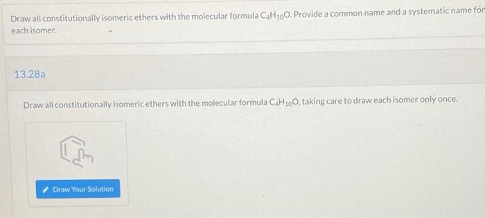 Solved Draw all constitutionally isomericethers with the | Chegg.com
