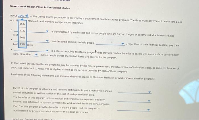 Solved 3. Current government health insurance plans | Chegg.com