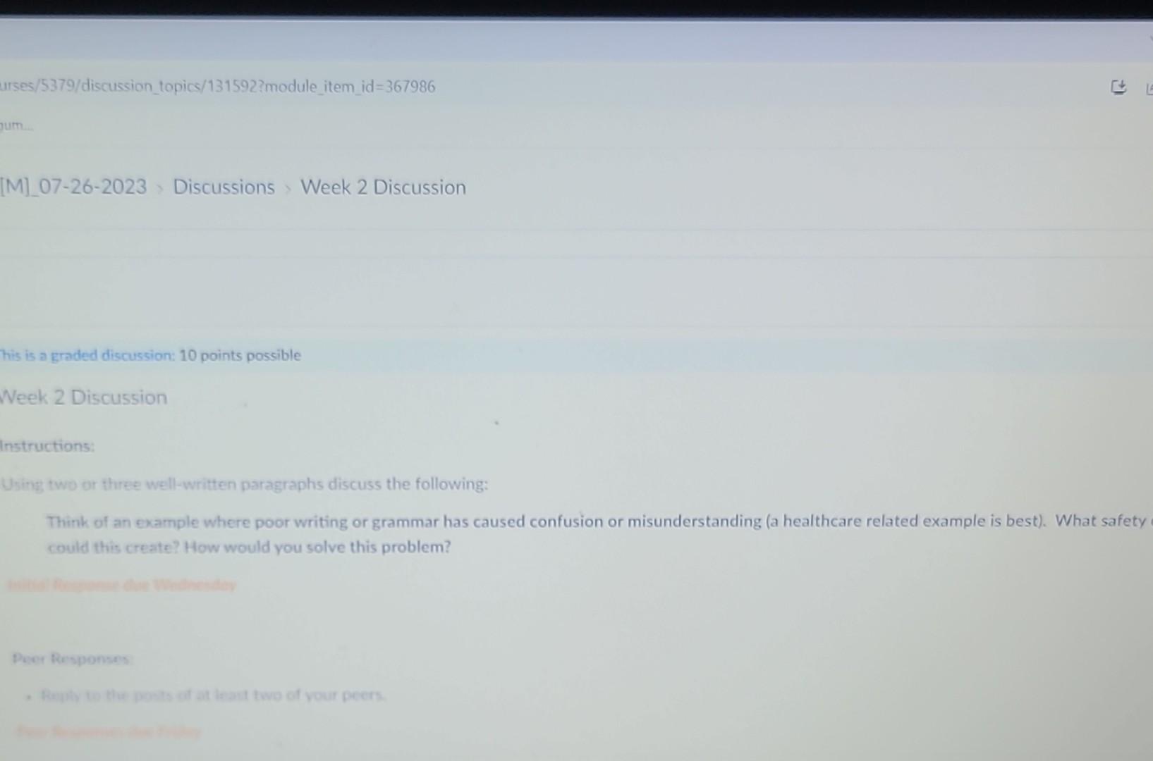 uctions: g two or three well-written paragraphs | Chegg.com