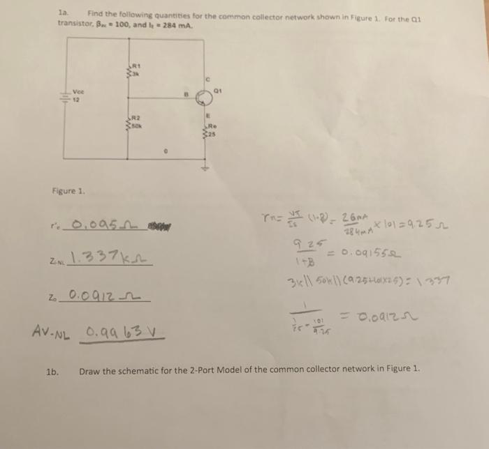 Solved please draw and label a 2 port model of the common | Chegg.com