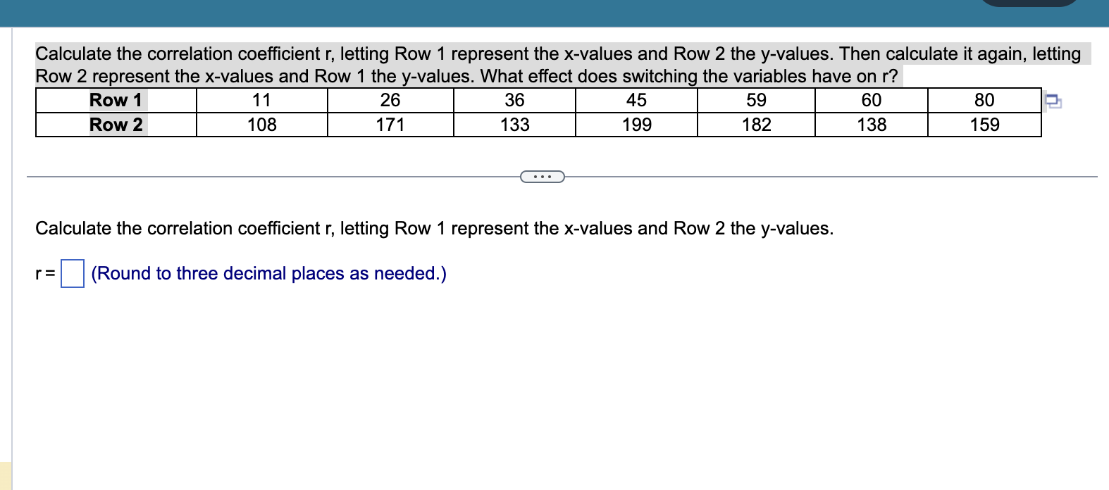 Solved Section 9.1 ﻿Calculate the correlation coefficient r, | Chegg.com