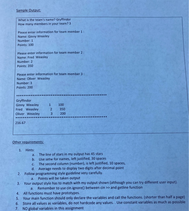 Solved Program Description: Keeping track of your favorite | Chegg.com