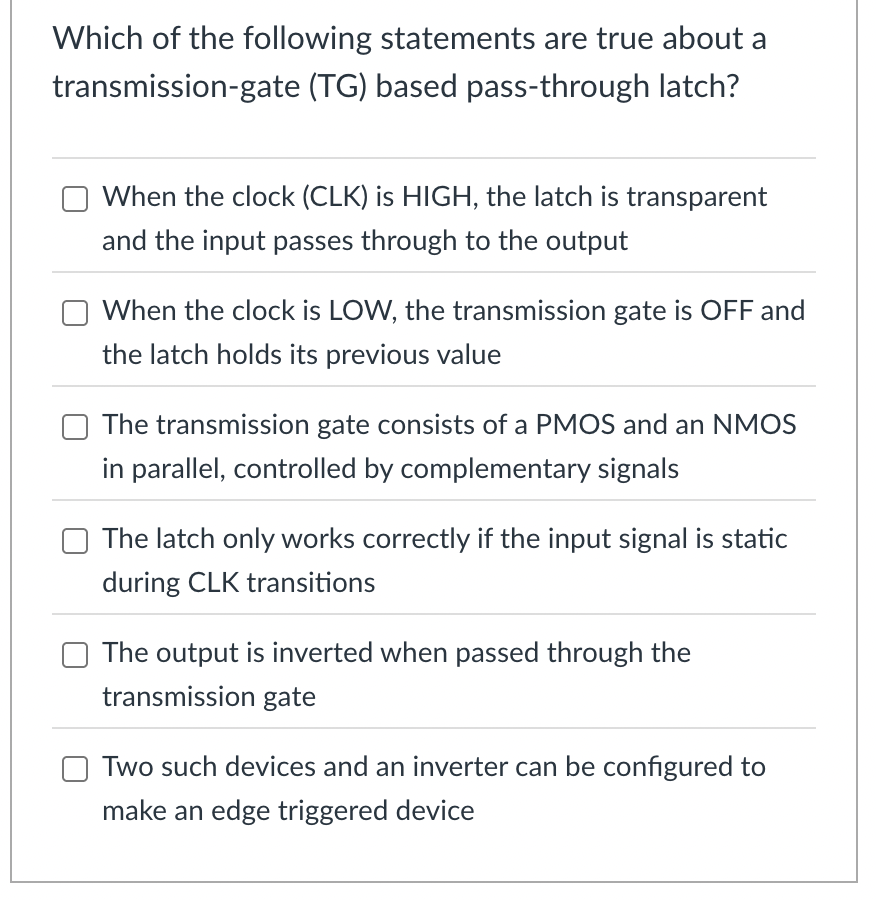Solved Which of the following statements are true about a | Chegg.com