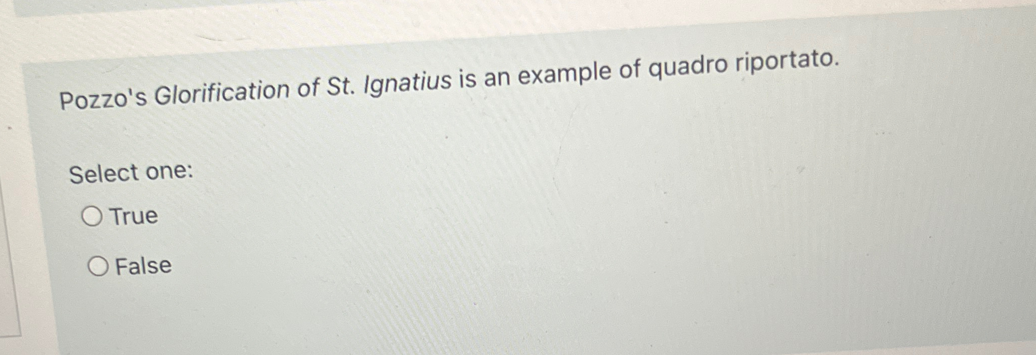 Solved Pozzo's Glorification of St. ﻿Ignatius is an example | Chegg.com