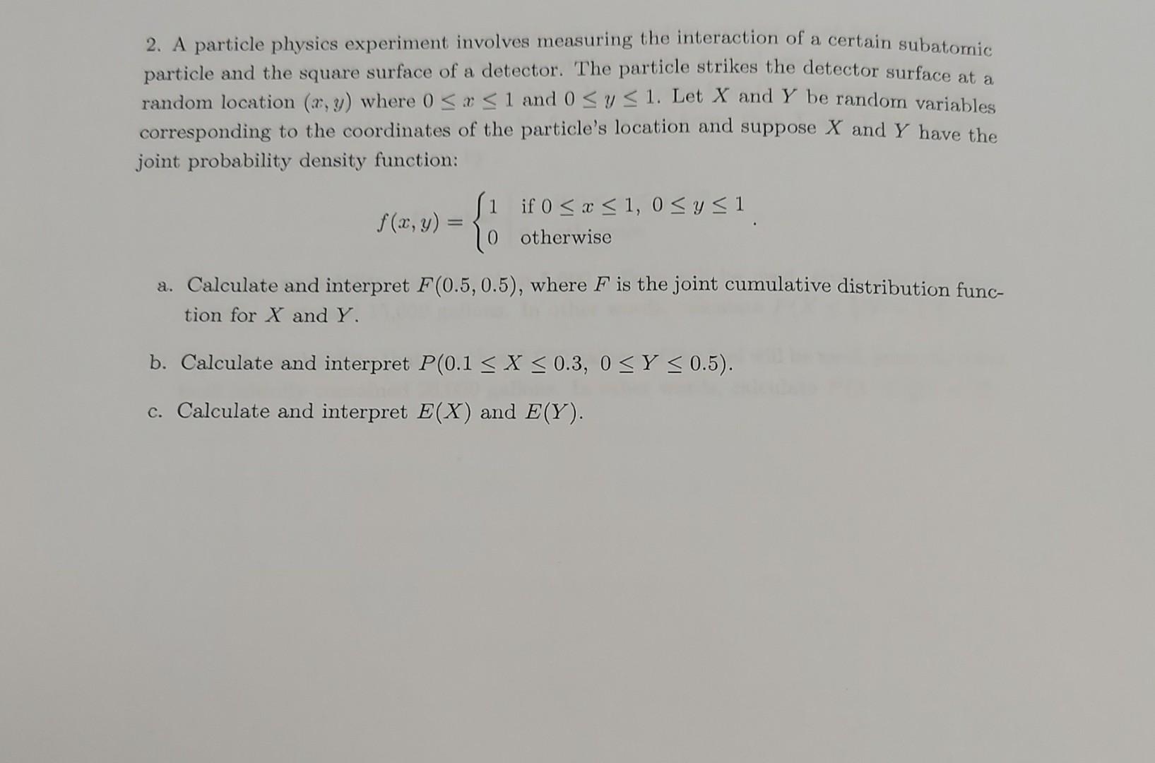 Solved 2. A particle physics experiment involves measuring | Chegg.com