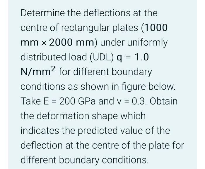 Solved Determine the deflections at the centre of | Chegg.com