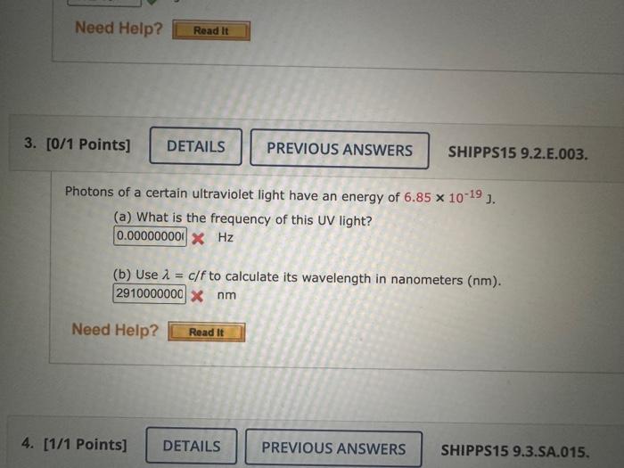 Solved Photons of a certain ultraviolet light have an energy | Chegg.com