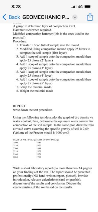 Solved Introduction Compaction of soil is measured in terms | Chegg.com