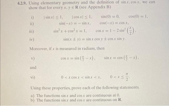 Solved 9. Using elementary geometry and the definition of | Chegg.com