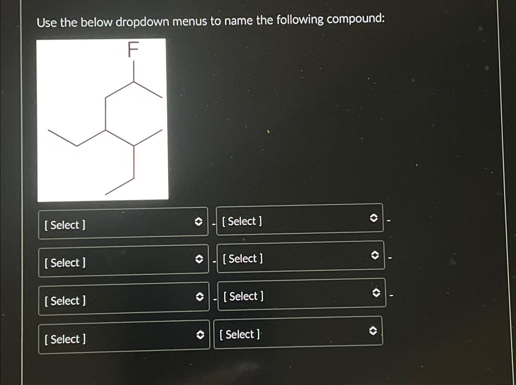 Solved Use the below dropdown menus to name the following | Chegg.com
