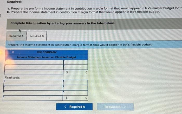 Solved Ick Manufacturing Company established the following | Chegg.com