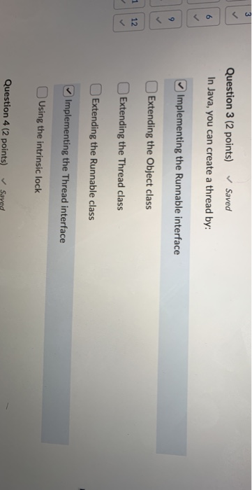 Solved Question 3 (2 points) Saved In Java, you can create | Chegg.com