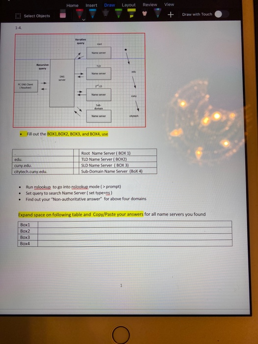 Solved Home Insert Draw Layout Review View + Select Objects | Chegg.com