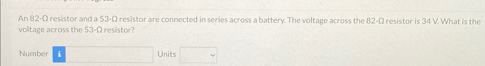 Solved An 82-\\\\Omega resistor and a 53-\\\\Omega | Chegg.com