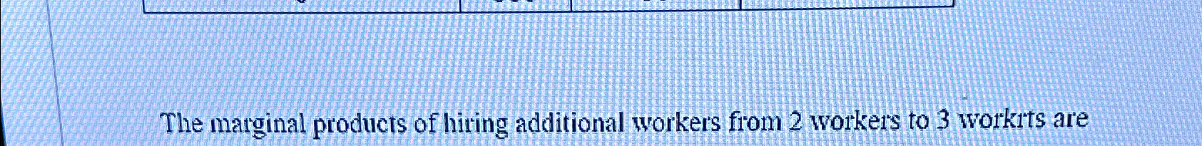 Solved The marginal products of hiring additional workers | Chegg.com