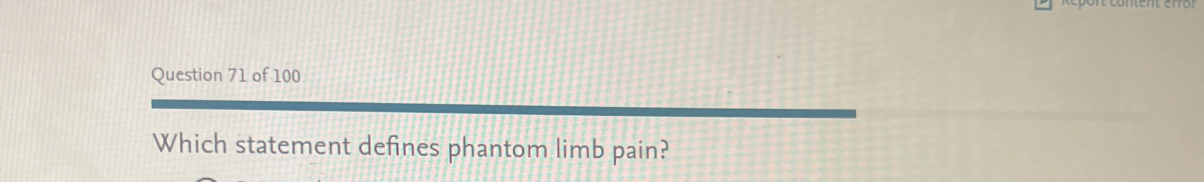 Solved Question 71 ﻿of 100Which statement defines phantom | Chegg.com
