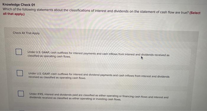 Solved Knowledge Check 01 Which of the following statements | Chegg.com