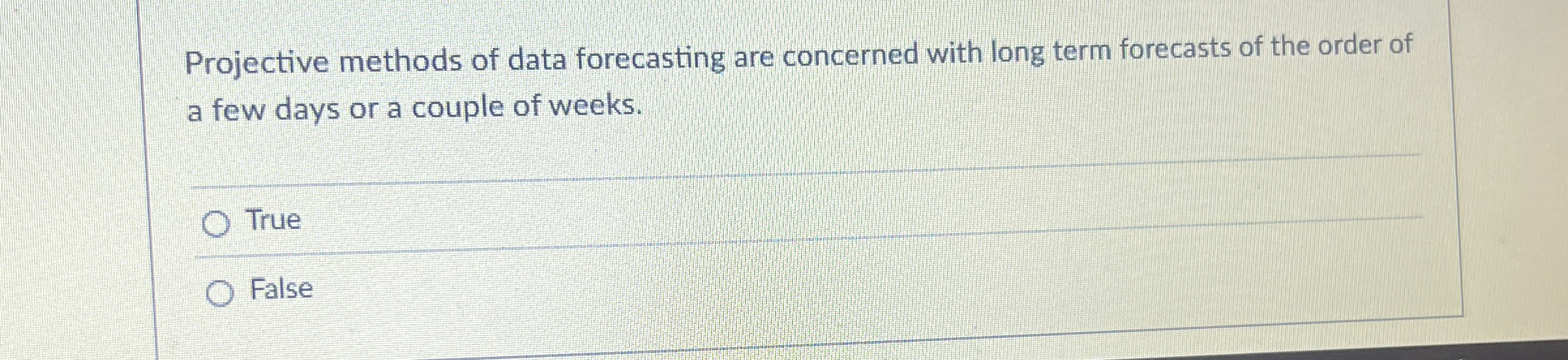 Solved Projective methods of data forecasting are concerned | Chegg.com