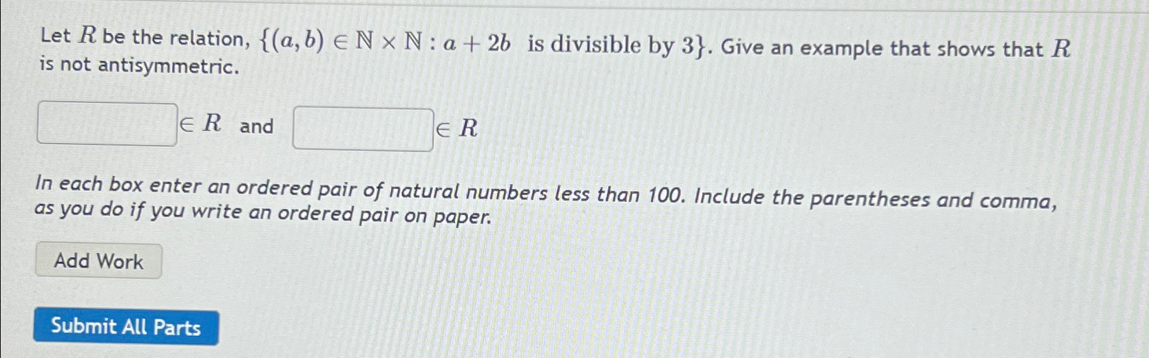 Solved Let R ﻿be the relation, is divisible by 3 | Chegg.com