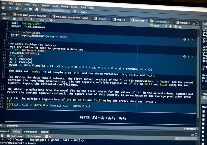 Sud con Run 20 File Edit Code View Plots Session | Chegg.com