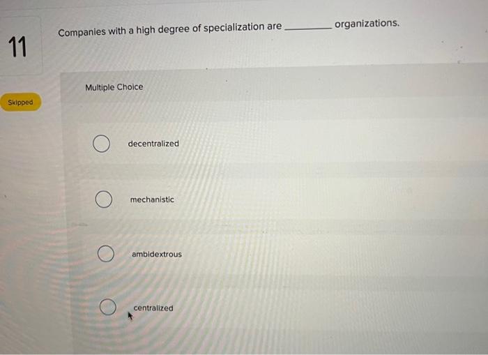 Solved One disadvantage of a functional structure is that it | Chegg.com