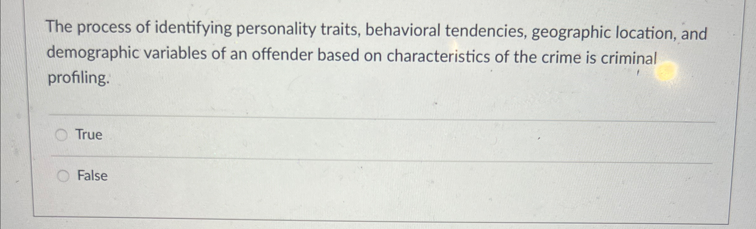 Solved The process of identifying personality traits, | Chegg.com