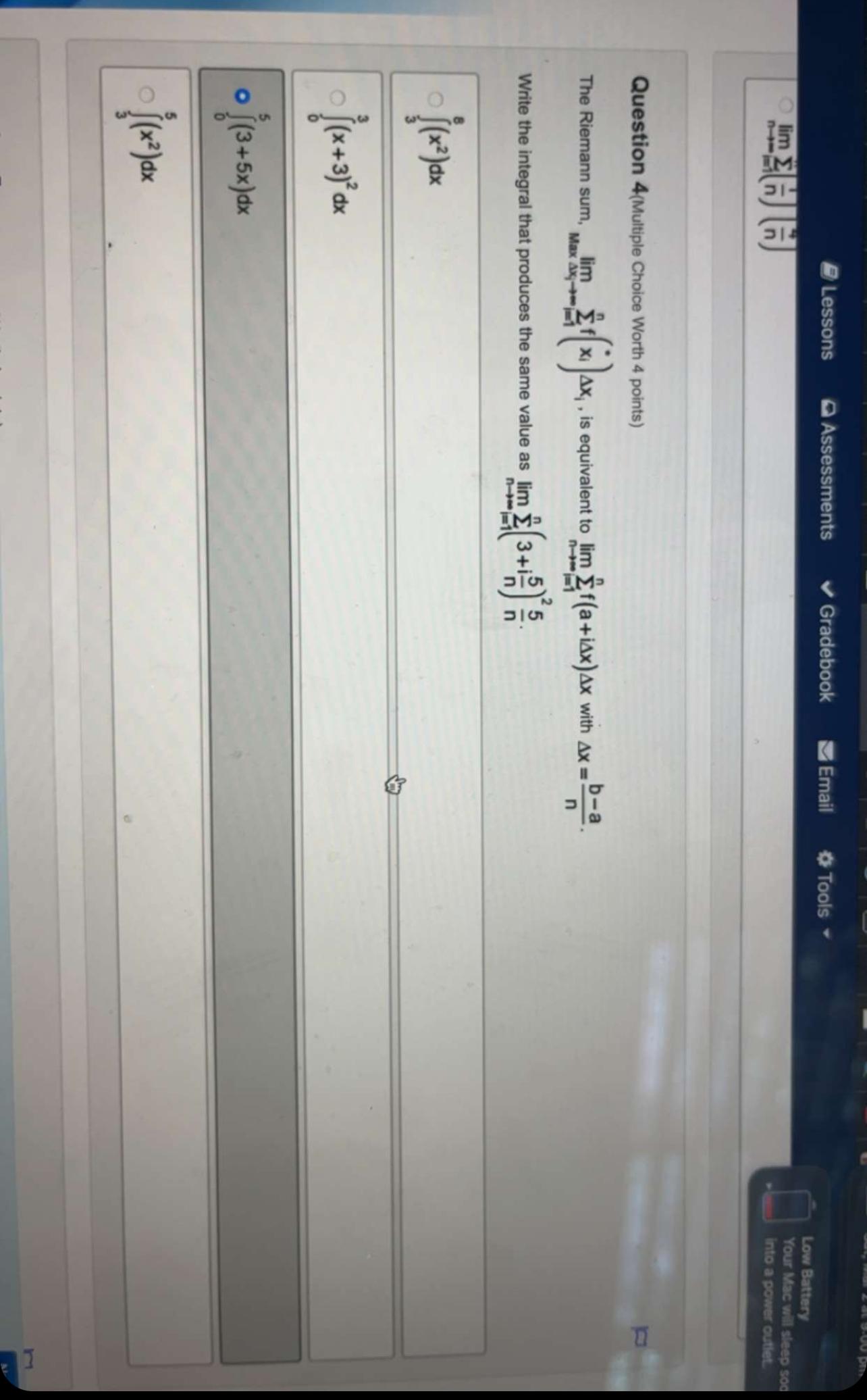 Solved Question 4(Multiple Choice Worth 4 ﻿points)The | Chegg.com