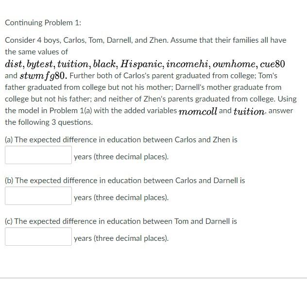 Using the Excel data set College Distance described | Chegg.com