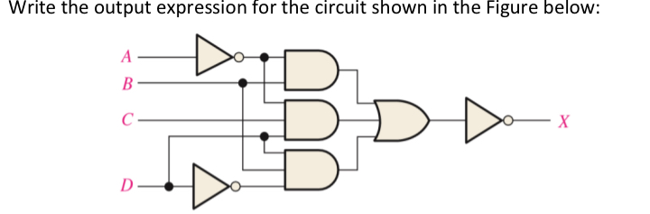 Solved Write the output expression for the circuit shown in | Chegg.com