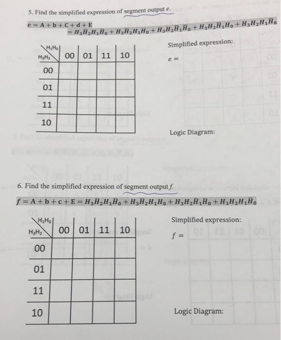 Solved Using the Boolean expressions, develop the K-map for | Chegg.com