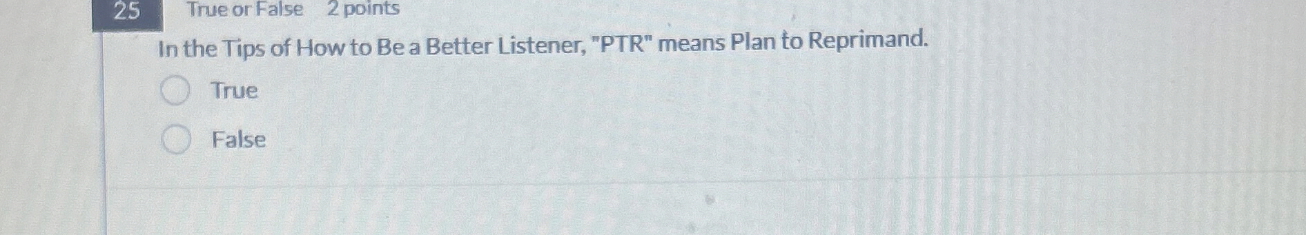 Solved 25 ﻿True or False 2 ﻿pointsIn the Tips of How to Be a | Chegg.com