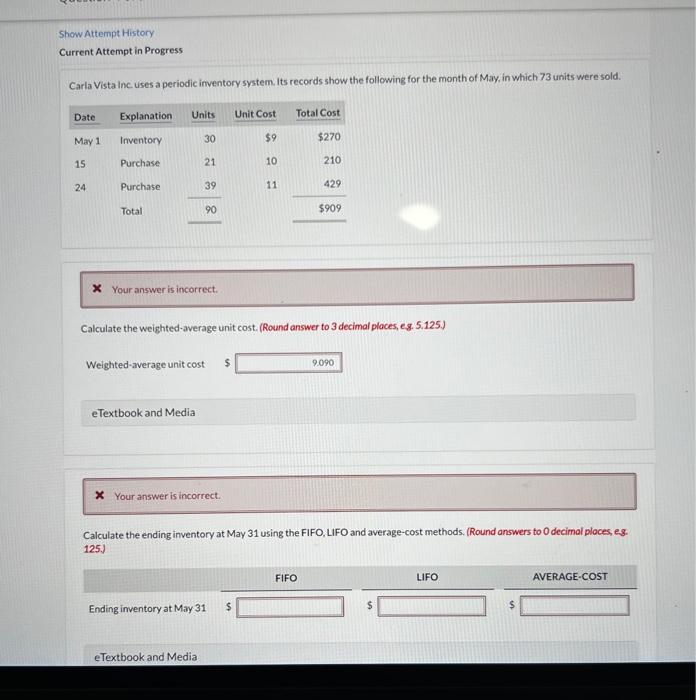 Solved Carla Vista Inc. uses a periodic inventory system. | Chegg.com