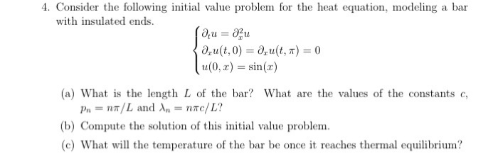 Solved 4. Consider the following initial value problem for | Chegg.com