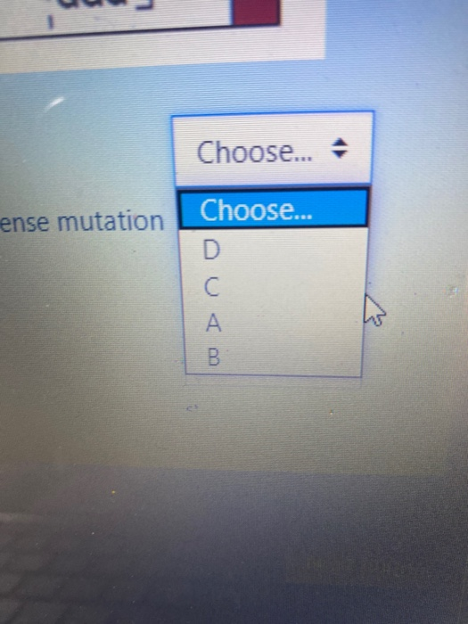 Solved Match The Following Mutations And Their Explanations
