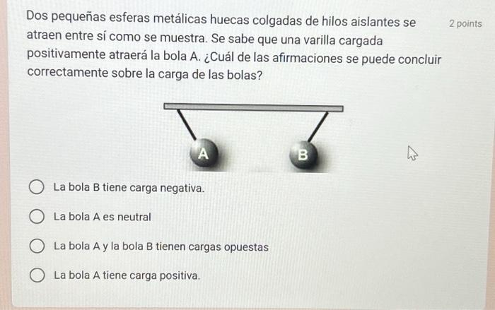 Solved Two small hollow metal spheres strung on insulating | Chegg.com