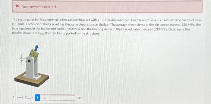 Solved The rectangular bar is connected to the support | Chegg.com